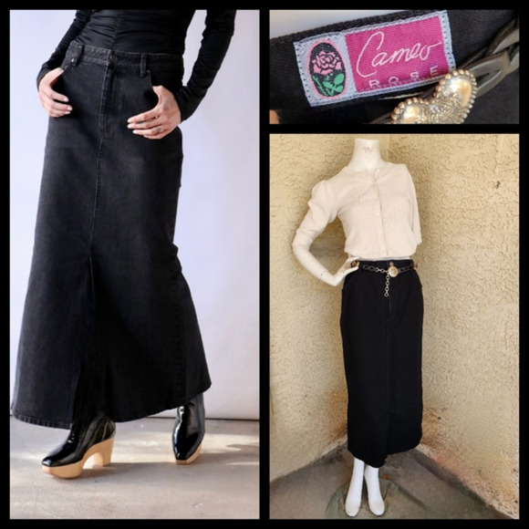 Cameo Rose | Skirts | Cameo Rose Long Denim Maxi Skirt A Freeee Belt ...